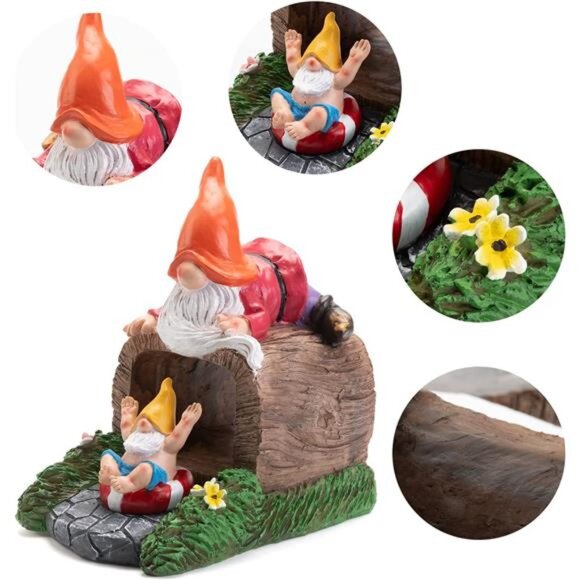 Accents | Gnome Surfing Garden Statue For Gutterdownspout Extension ...